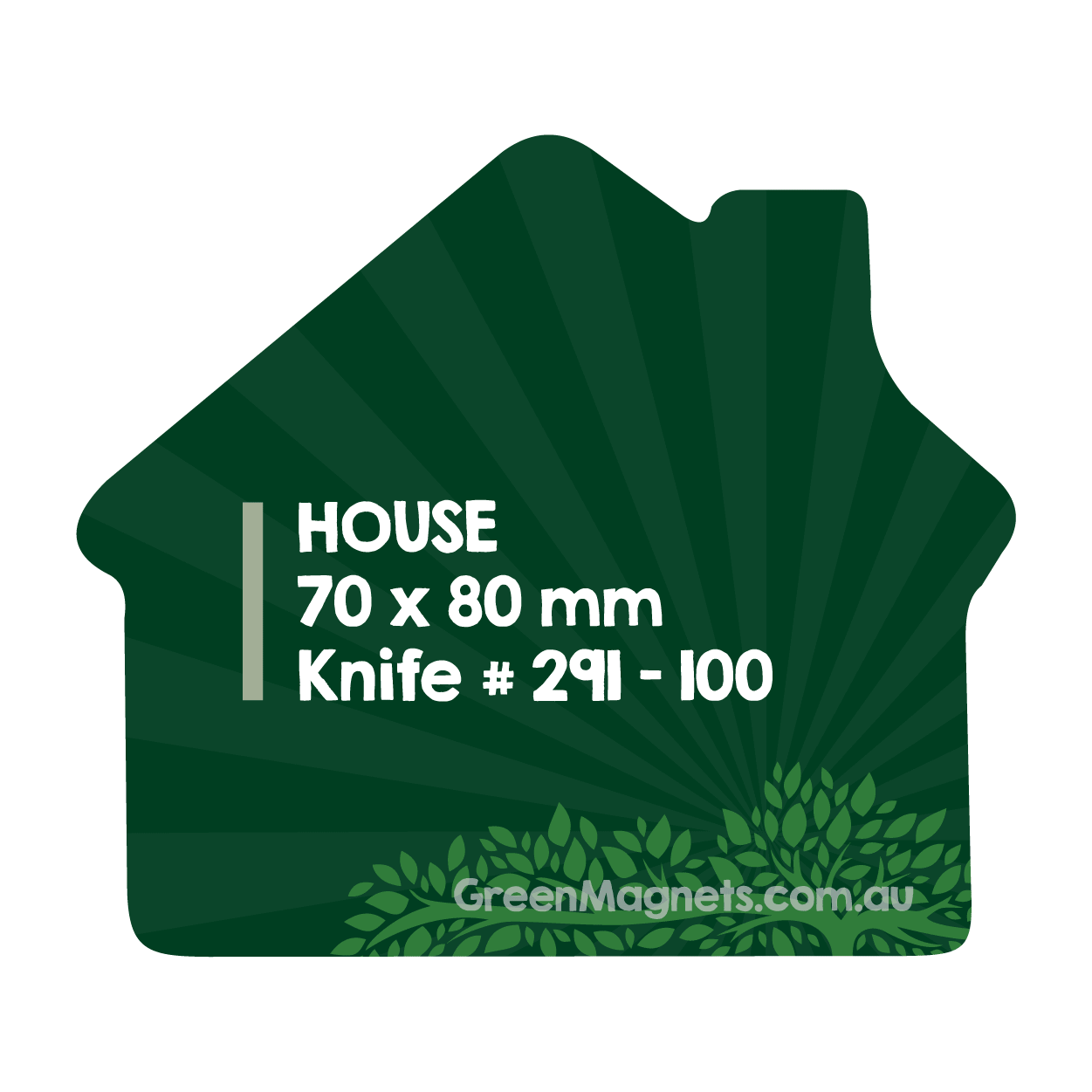House Shaped Magnets – Green Magnets